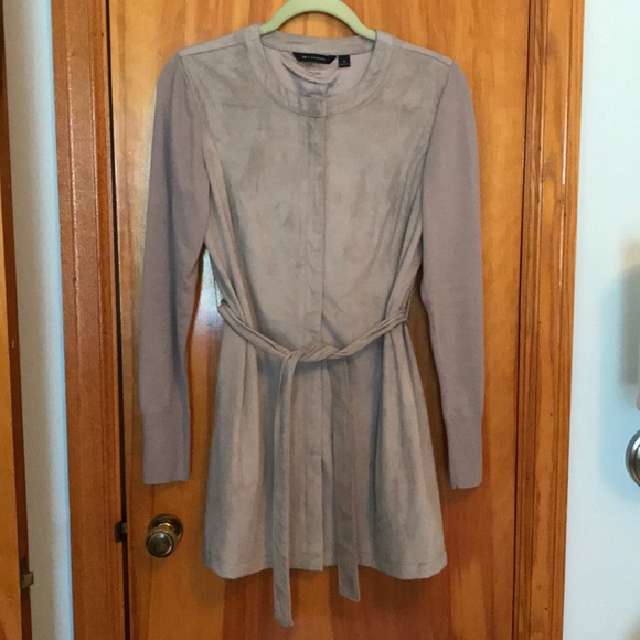 H by Halston | Jackets & Coats | H By Halston Jacket Grey Faux Suede ...